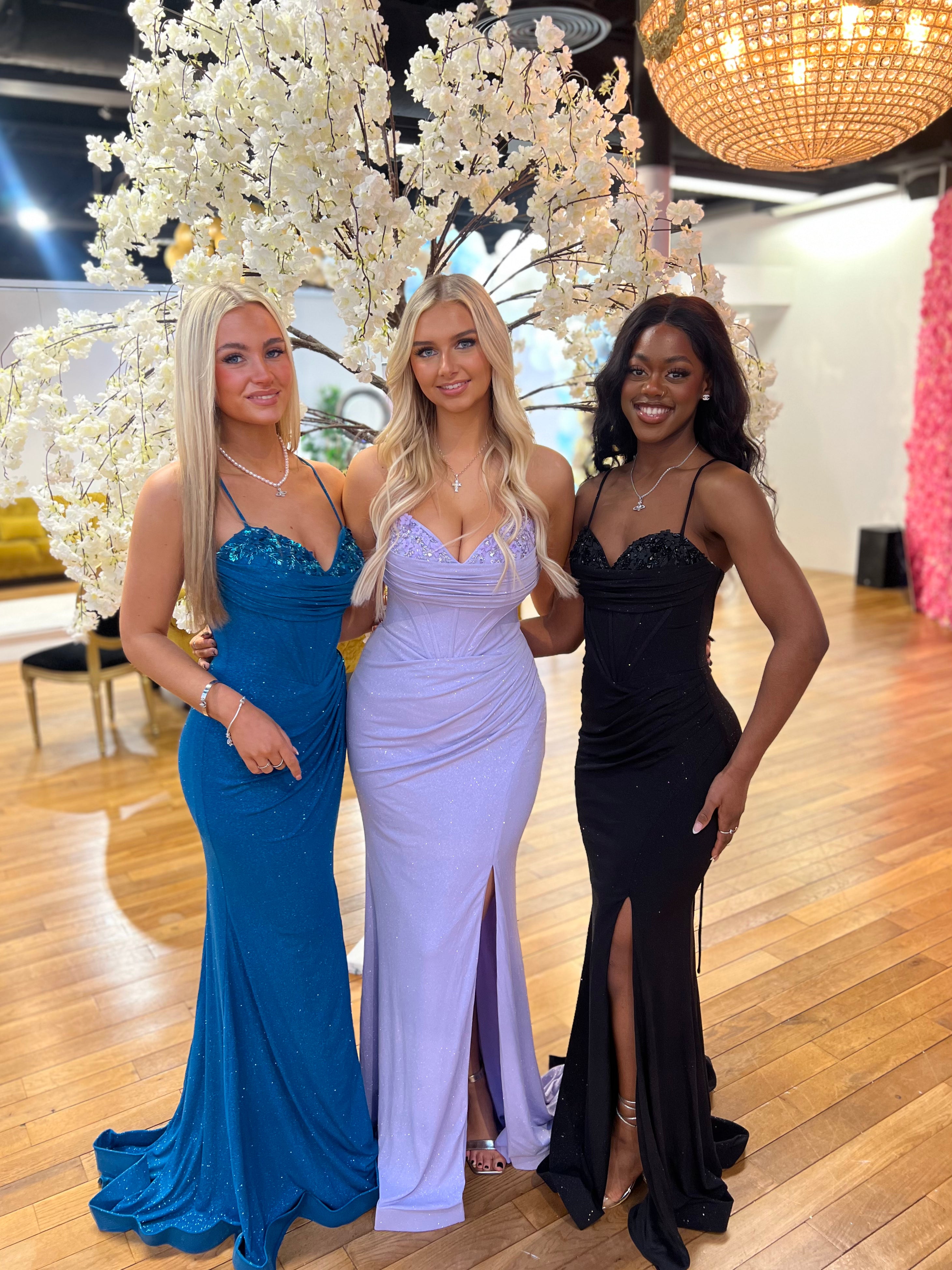 RILEY CORSET BODICE SPARKLE JERSEY WITH 3D FLOWERS – DANI